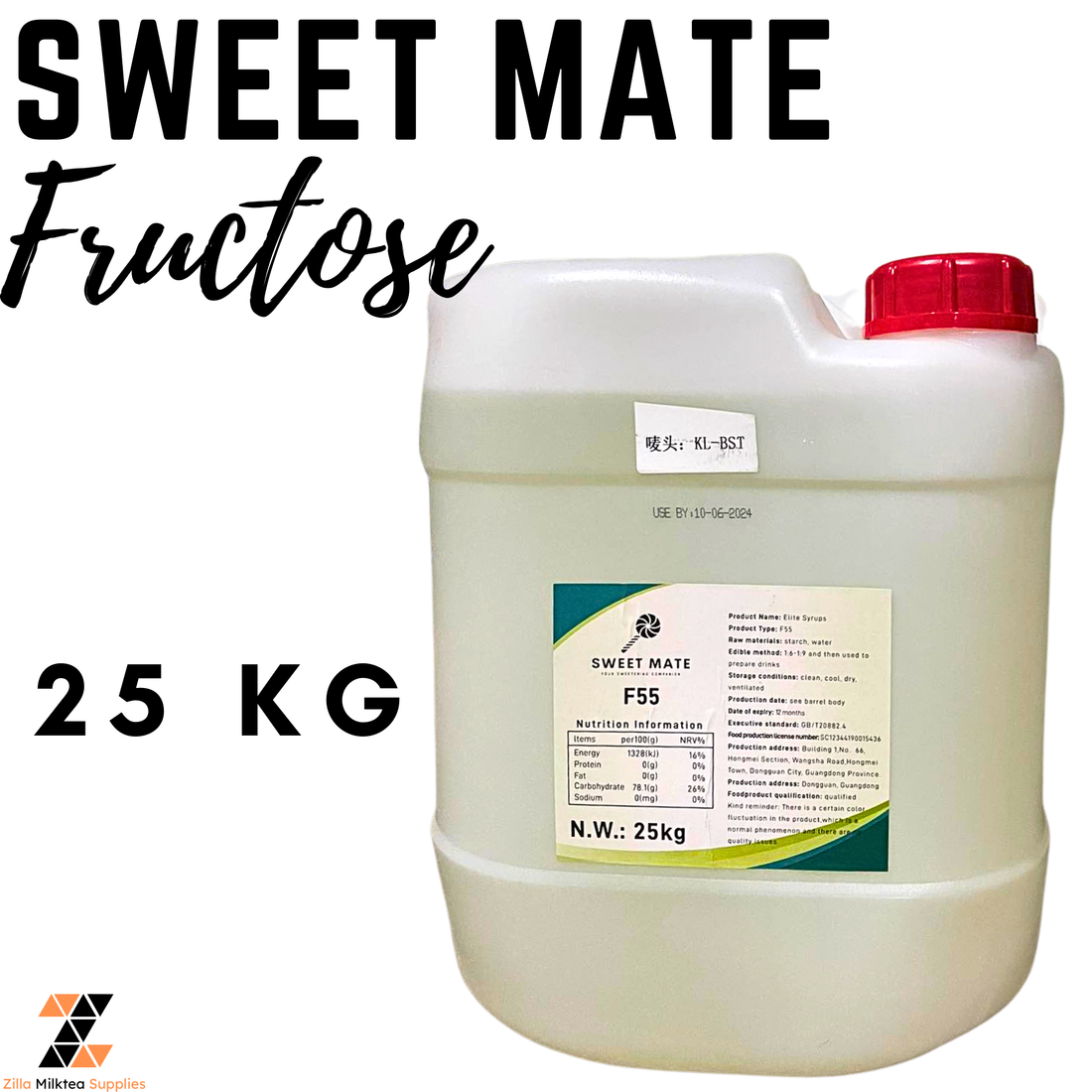 Sweet Mate Fructose 25kg F55 Sweetener Syrup – Zilla Milktea Supplies