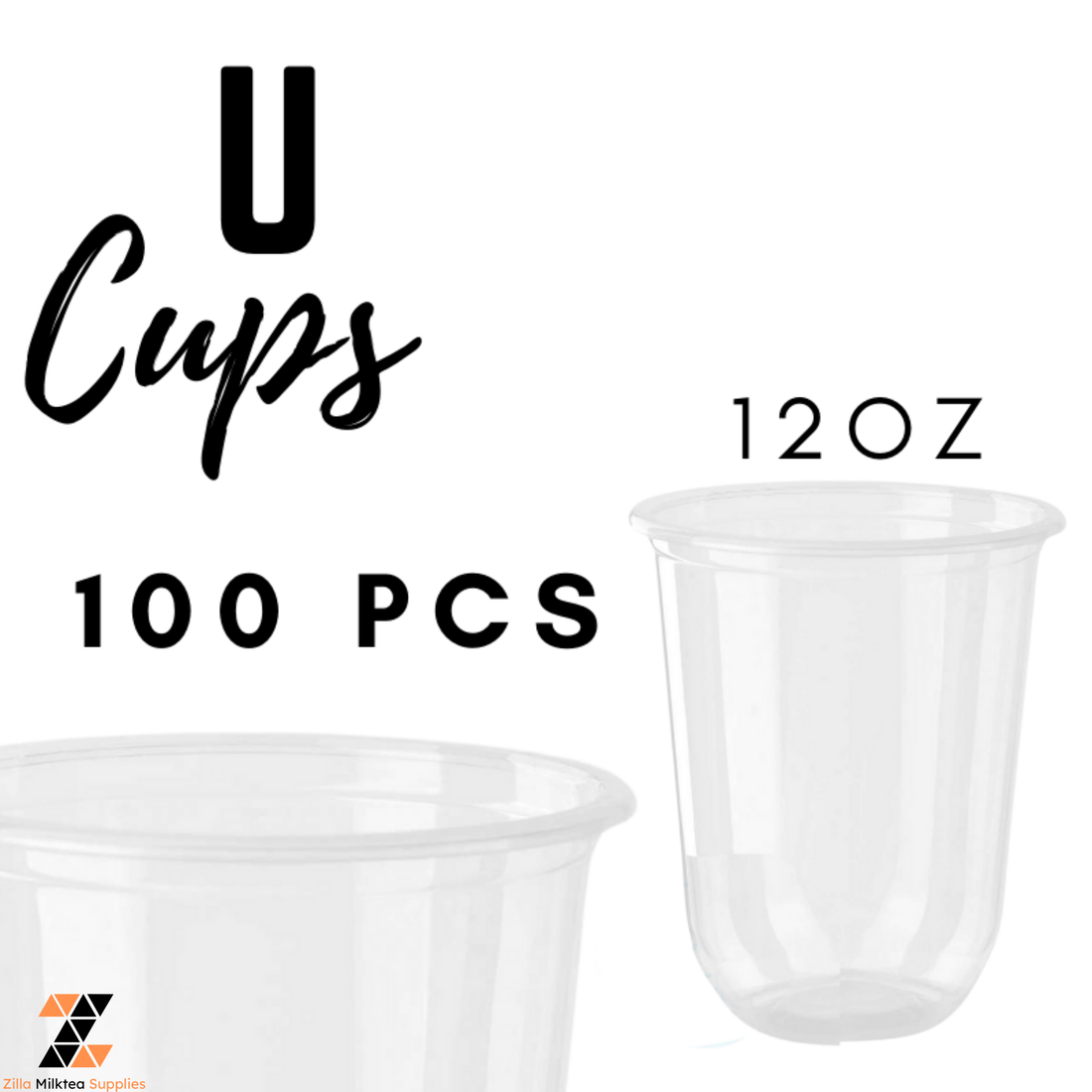U Cups 100pcs U360, U500, U700 for MilkTea, Shakes, Frappe and Coffee ...